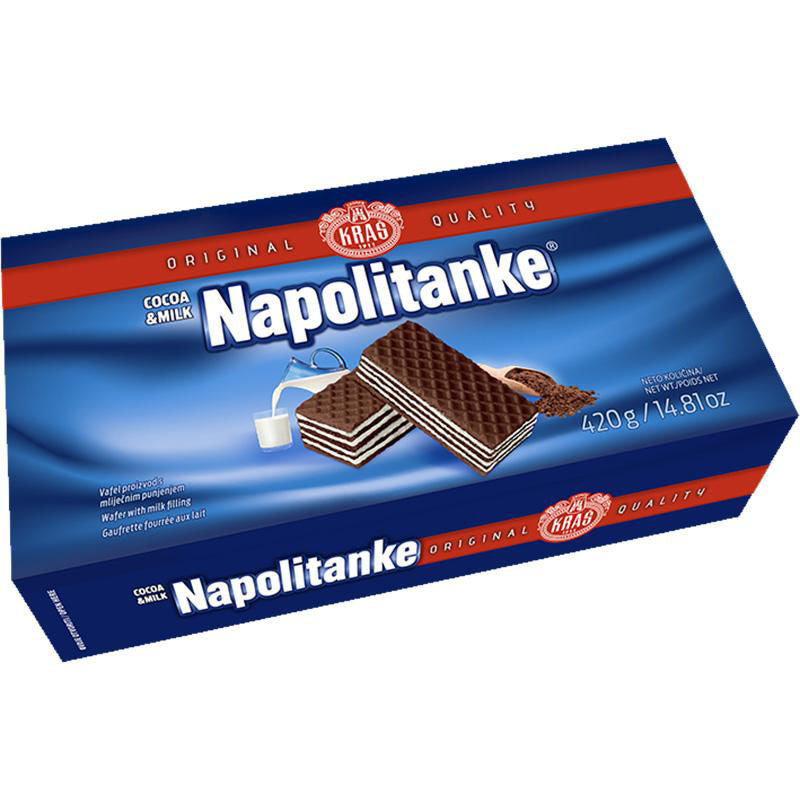 KRAS Wafers Napolitanke Cocoa & Milk Cream 420g – Bakkal International ...