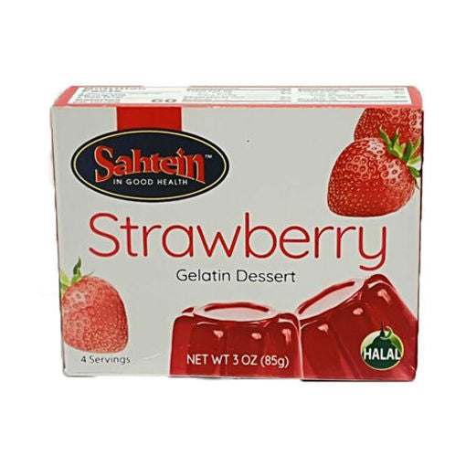 SAHTEIN Strawberry Gelatin Dessert 85g – Bakkal International Foods Inc