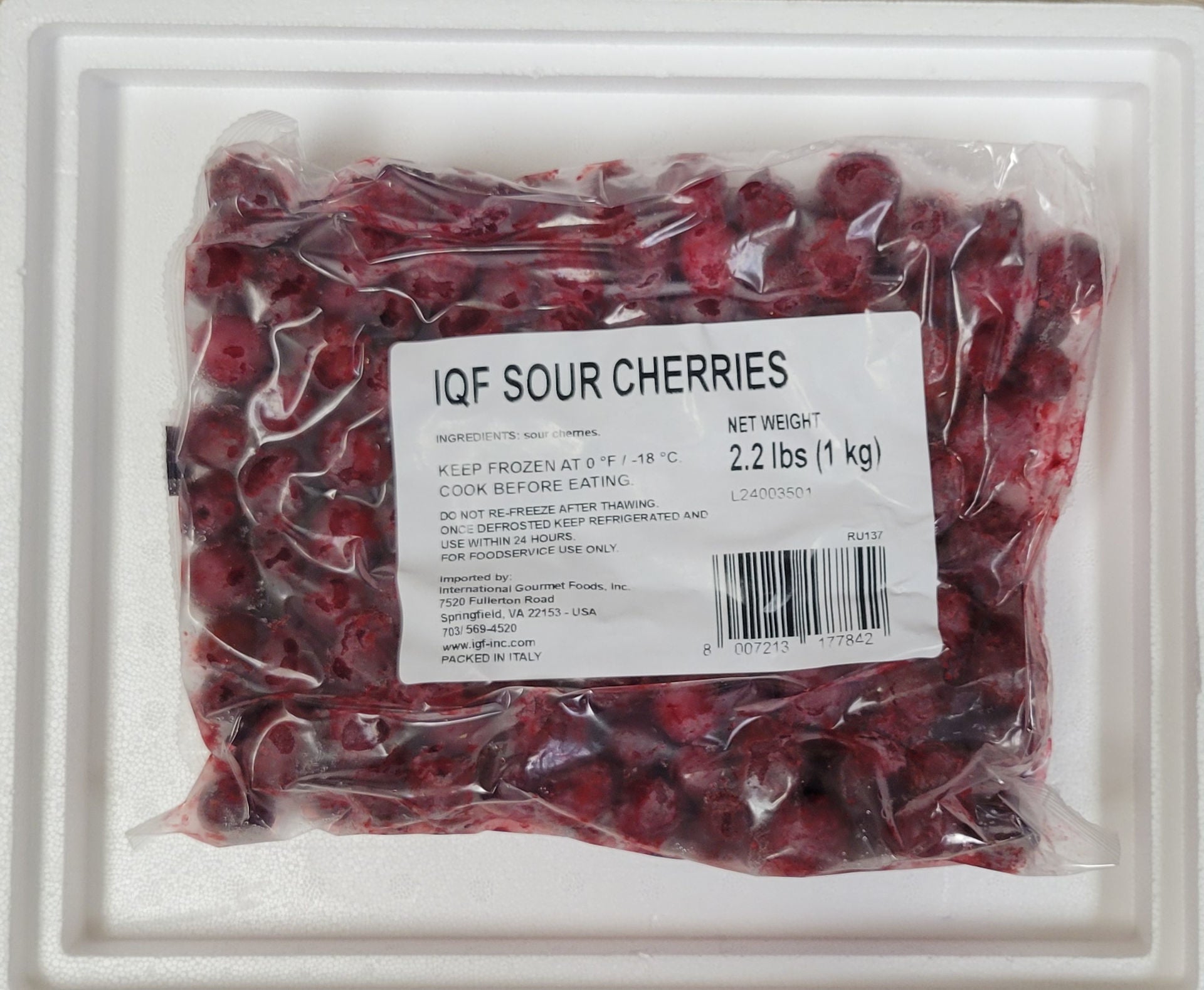SOUR CHERRY PITTED FROZEN 2.2LBS – Bakkal International Foods Inc